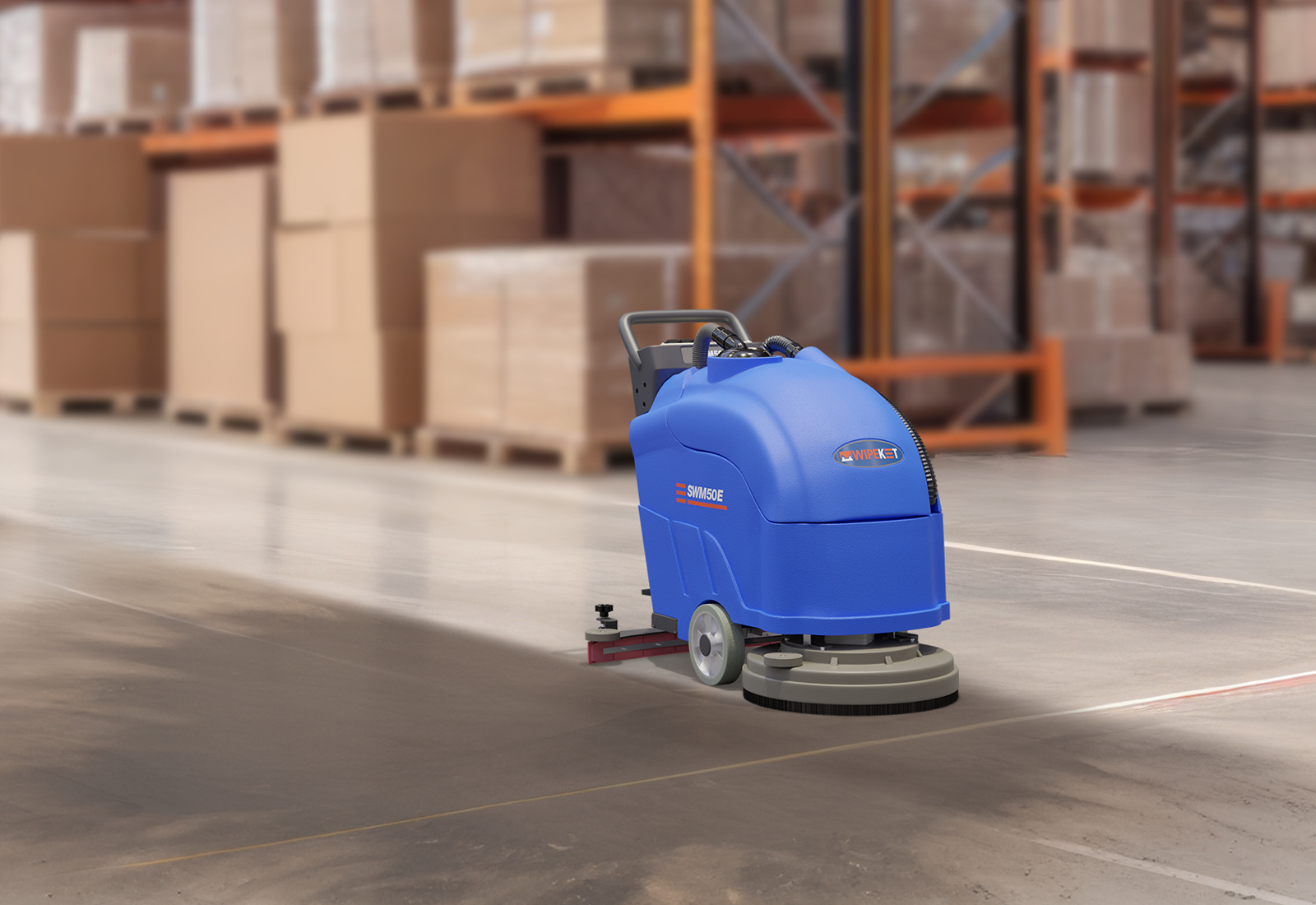 Máquina fregadora-limpiadora SWM50E con batería 2.200 m²/h, diámetro ...