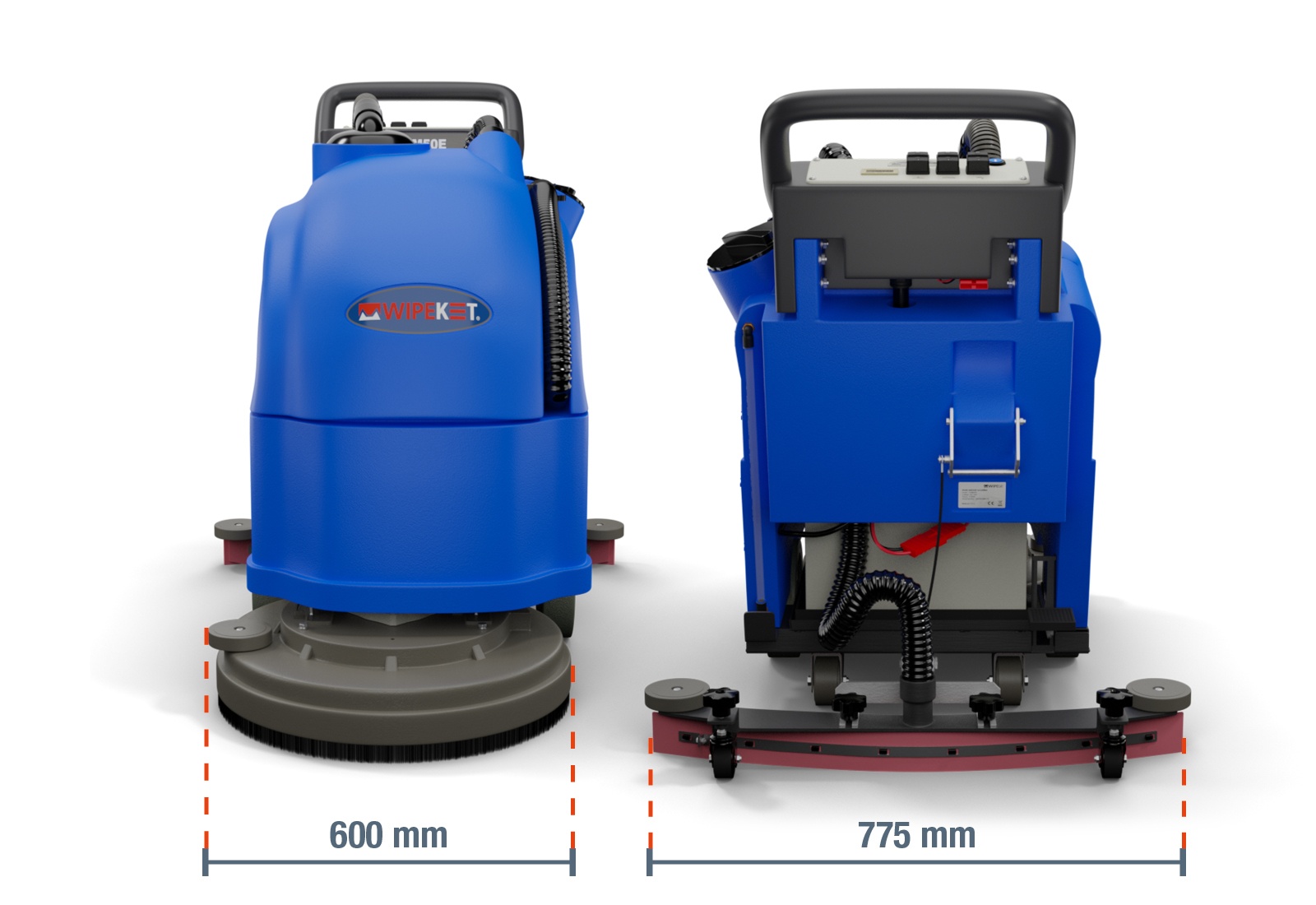 Máquina fregadora-limpiadora SWM50E con batería 2.200 m²/h, diámetro ...